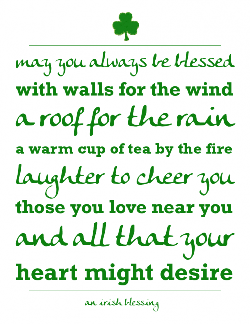Irish Blessing Printables - A Night Owl Blog