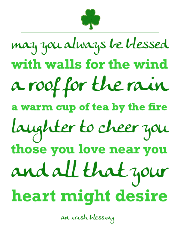 Irish Blessing Printables - A Night Owl Blog