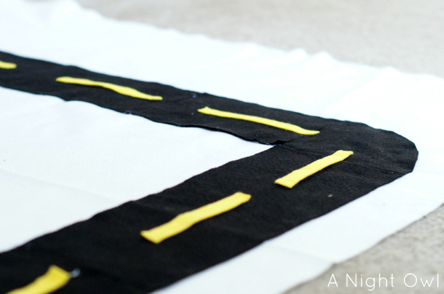 Easy No-Sew Felt Race Track - A Night Owl Blog