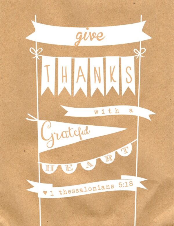 Free Give Thanks Print - A Night Owl Blog