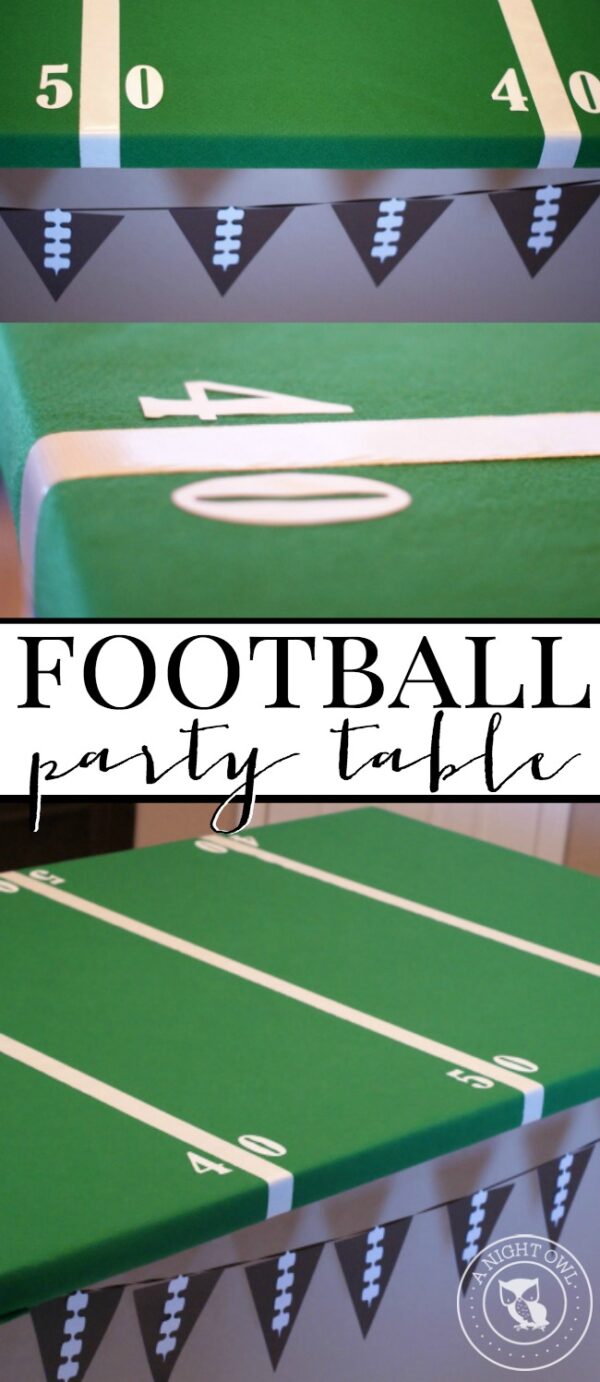 Easy Football Field Party Table - A Night Owl Blog