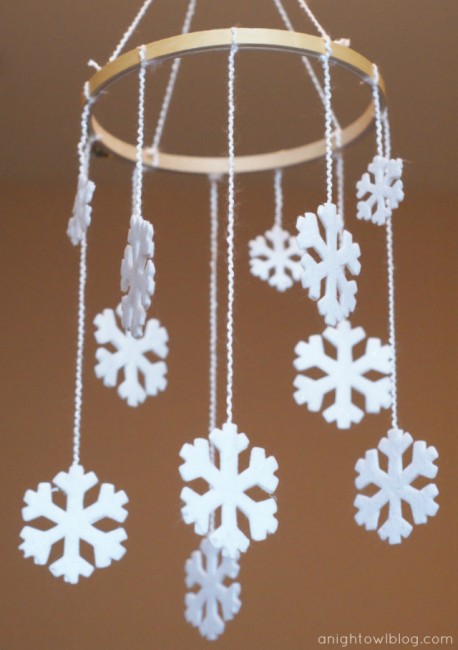 DIY Snowflake Mobile - A Night Owl Blog