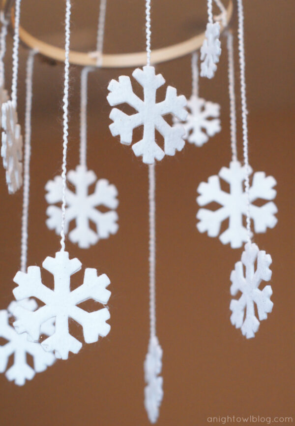 DIY Snowflake Mobile - A Night Owl Blog