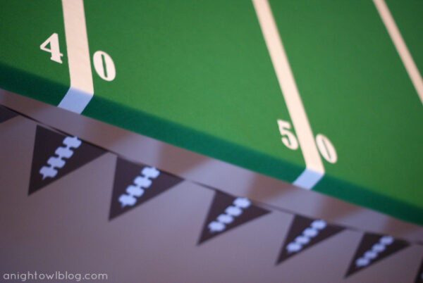 Easy Football Field Party Table - A Night Owl Blog
