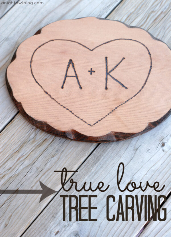 True Love Tree Carving - A Night Owl Blog