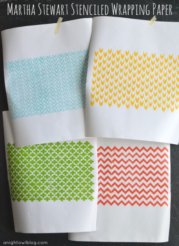 DIY Stenciled Wrapping Paper with Martha Stewart Crafts - A Night Owl Blog