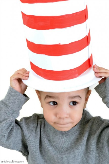Cat in the Hat Paper Plate Hat - A Night Owl Blog