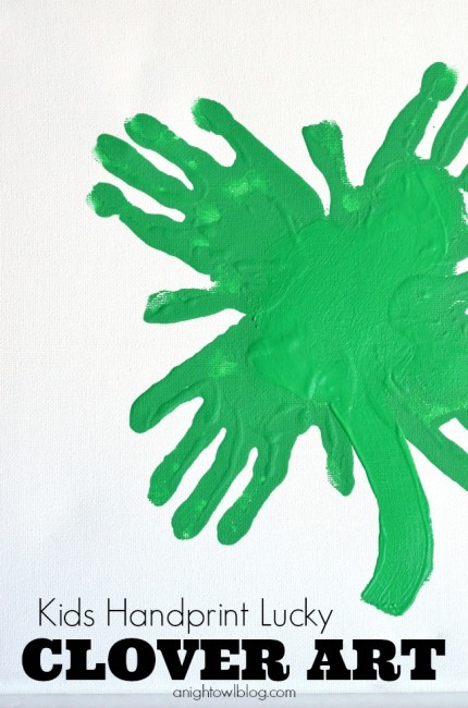 Kids Handprint Clover Art - A Night Owl Blog