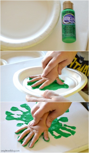 Kids Handprint Clover Art - A Night Owl Blog