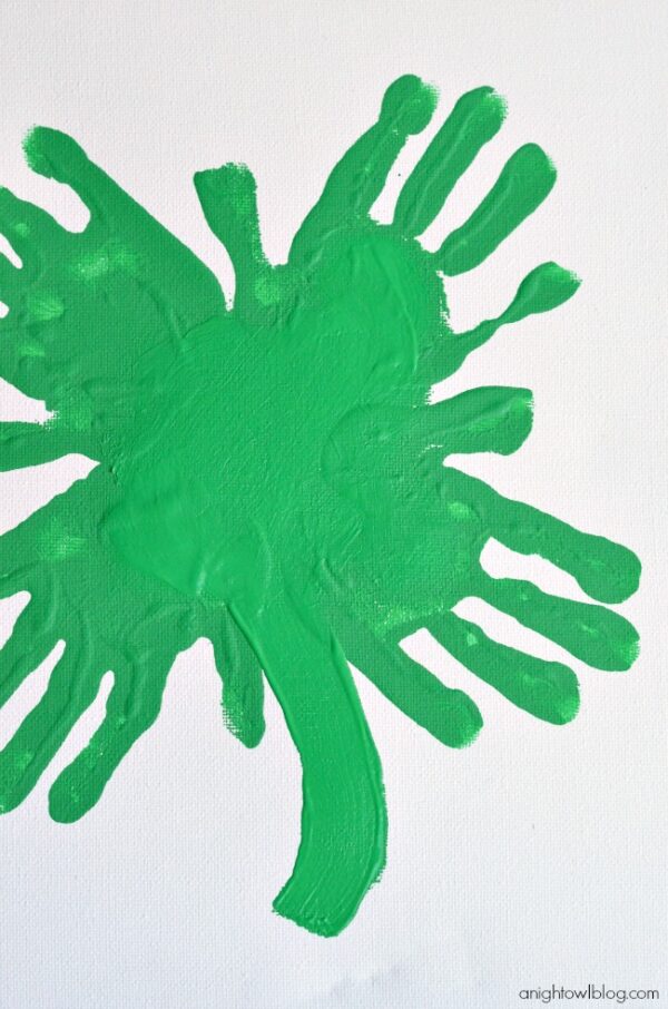 Kids Handprint Clover Art - A Night Owl Blog