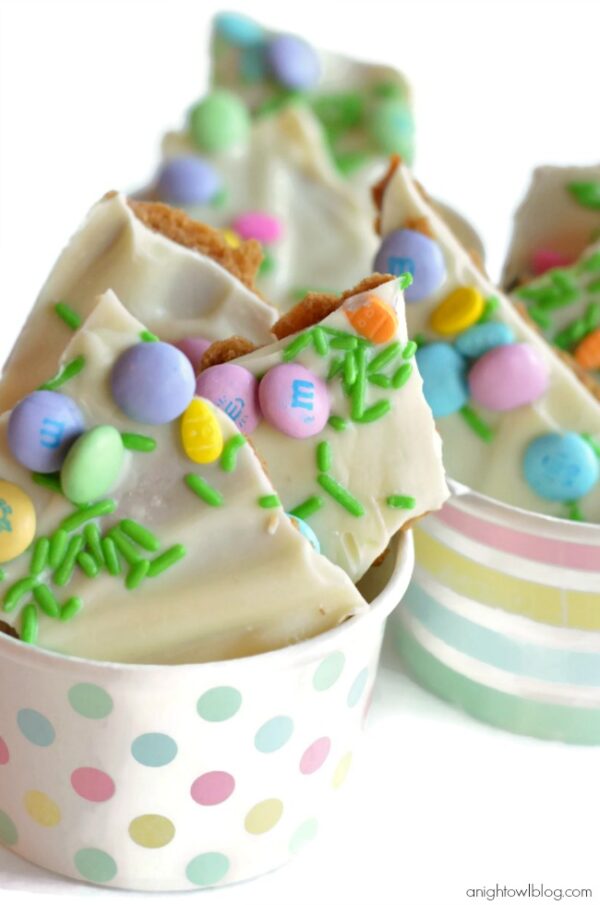 Easy Spring Candy Bark - A Night Owl Blog