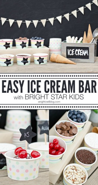 Quick and Easy Ice Cream Bar - A Night Owl Blog