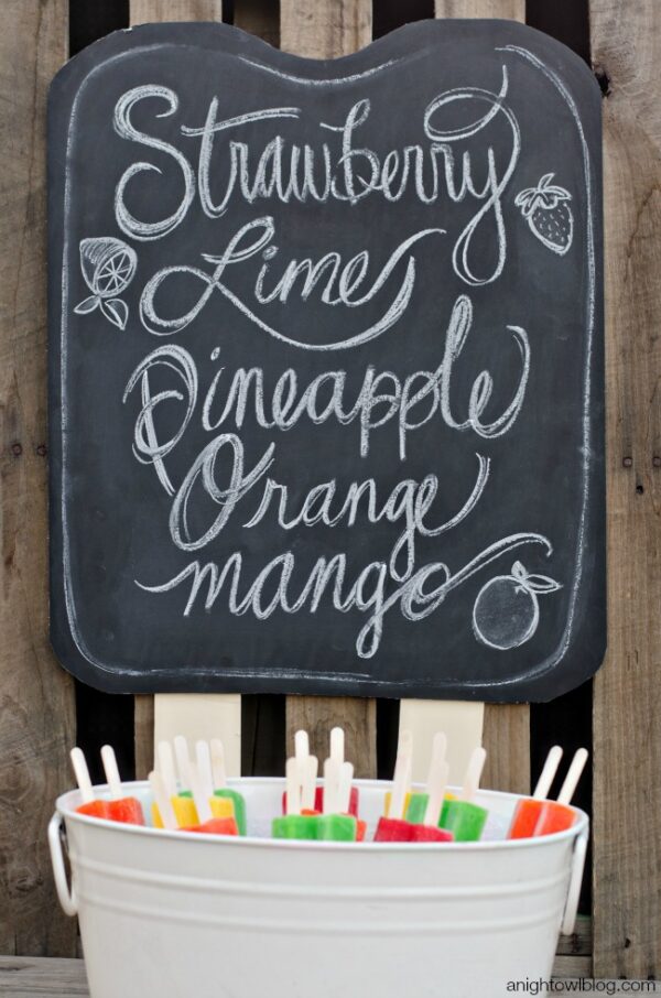 DIY Popsicle Chalkboard - A Night Owl Blog