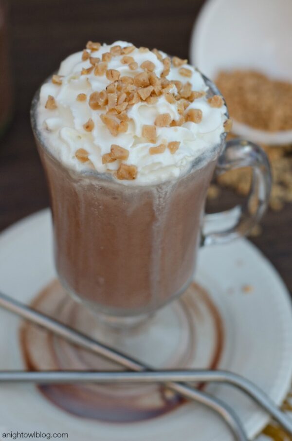 Salted Caramel Frozen Hot Chocolate - A Night Owl Blog