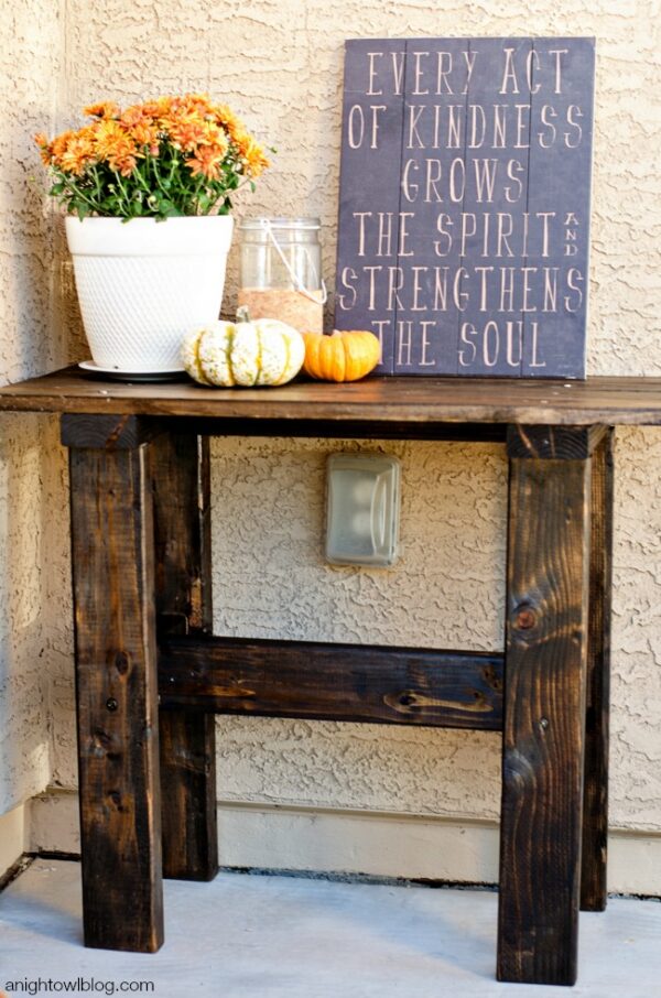 DIY Porch Table - A Night Owl Blog