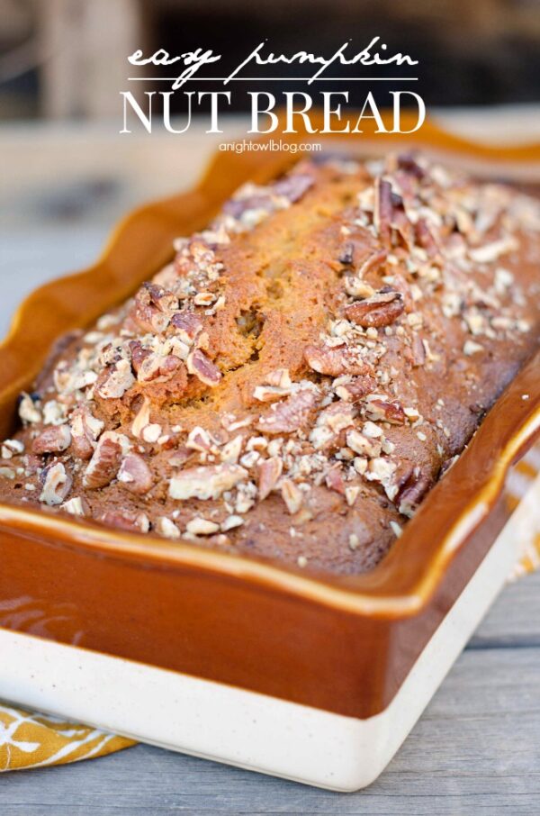 Easy Pumpkin Nut Bread - A Night Owl Blog