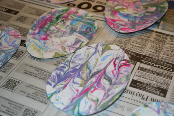 Shaving Cream Painted Easter Eggs - A Night Owl Blog