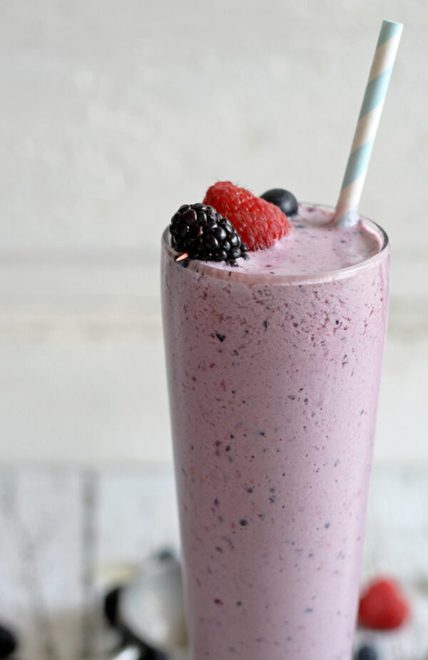 Triple Berry Milkshake - A Night Owl Blog