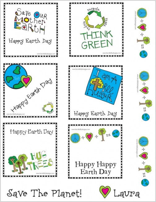 Earth Day Printable Gift Tags - A Night Owl Blog