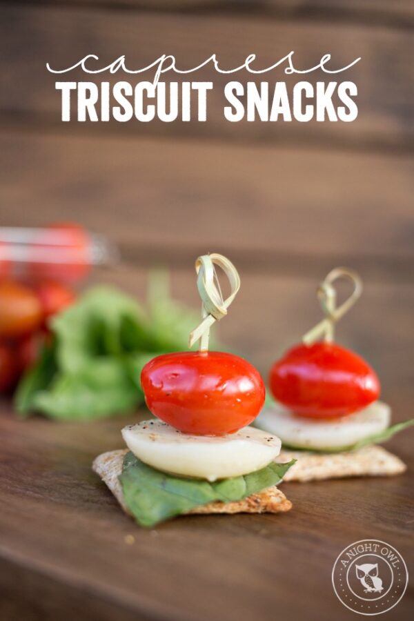 Caprese Triscuit Snacks - A Night Owl Blog