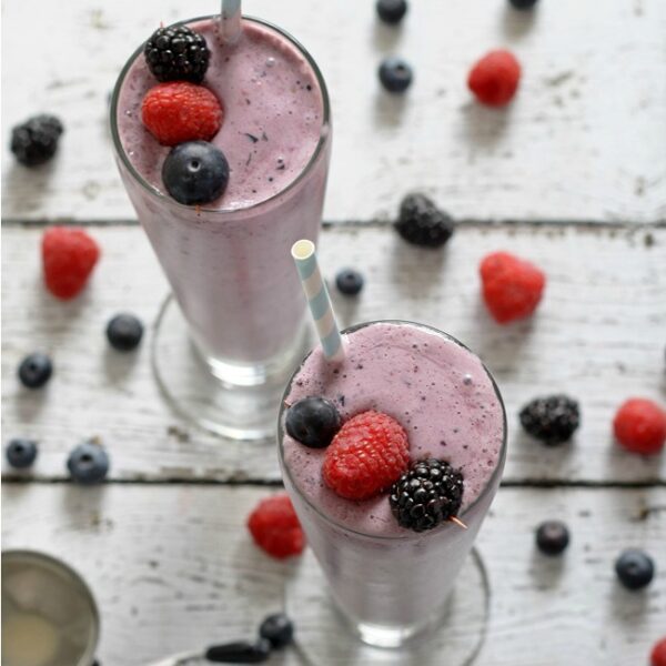 Triple Berry Milkshake - A Night Owl Blog