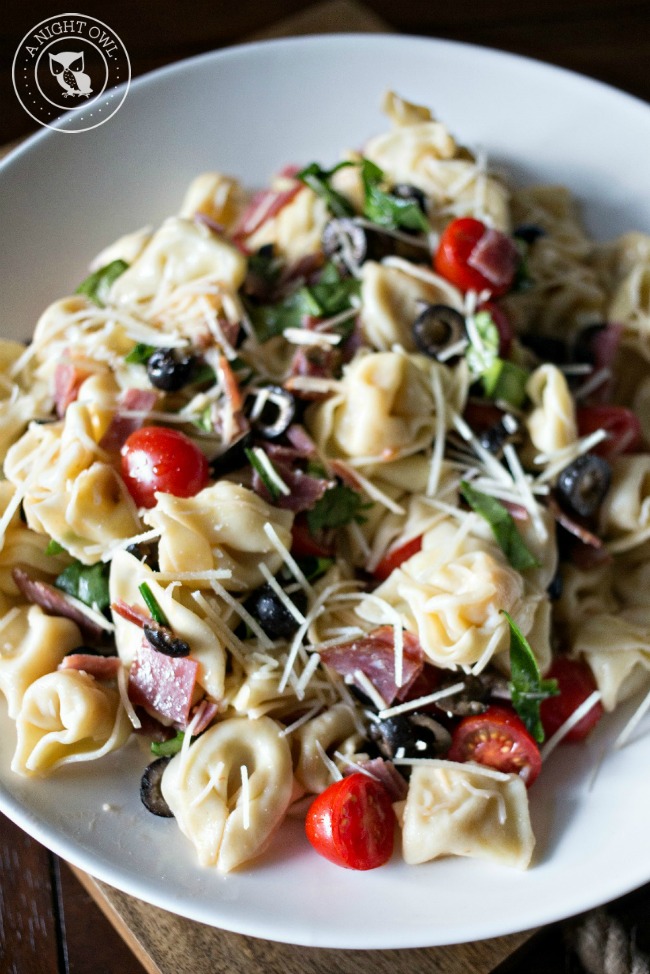 Tortellini Pasta Salad - A Night Owl Blog