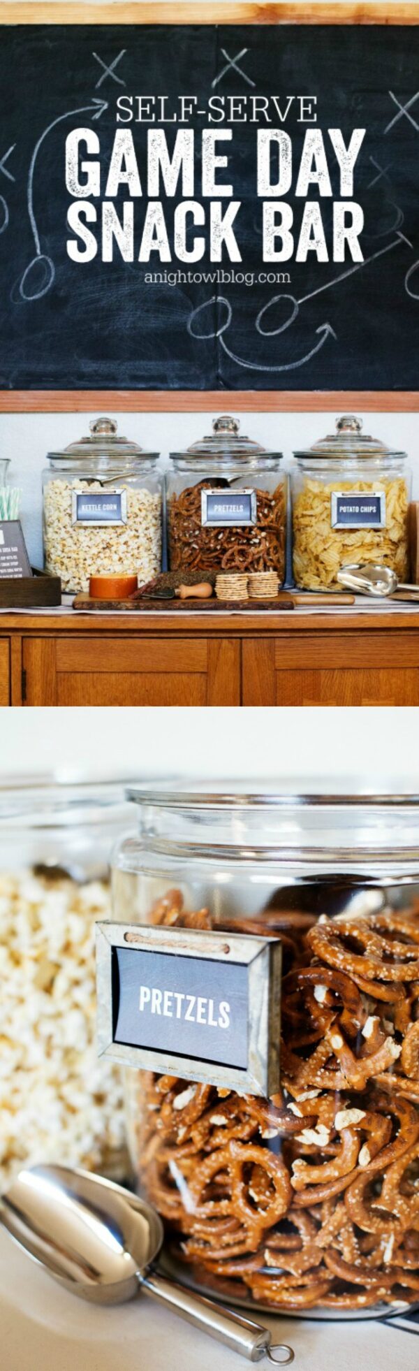 Self-Serve Game Day Snack Bar - A Night Owl Blog