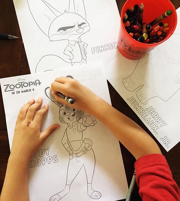 Zootopia Coloring Sheets - A Night Owl Blog