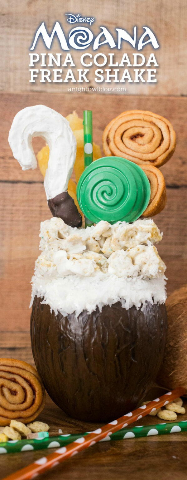 Moana Pina Colada Freak Shake - A Night Owl Blog