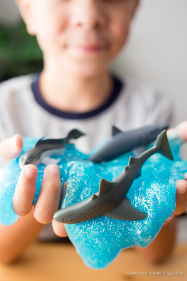 DIY Shark Slime - A Night Owl Blog