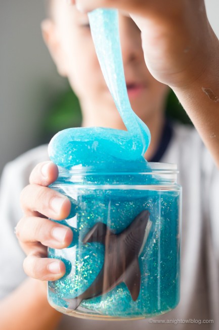 DIY Shark Slime - A Night Owl Blog