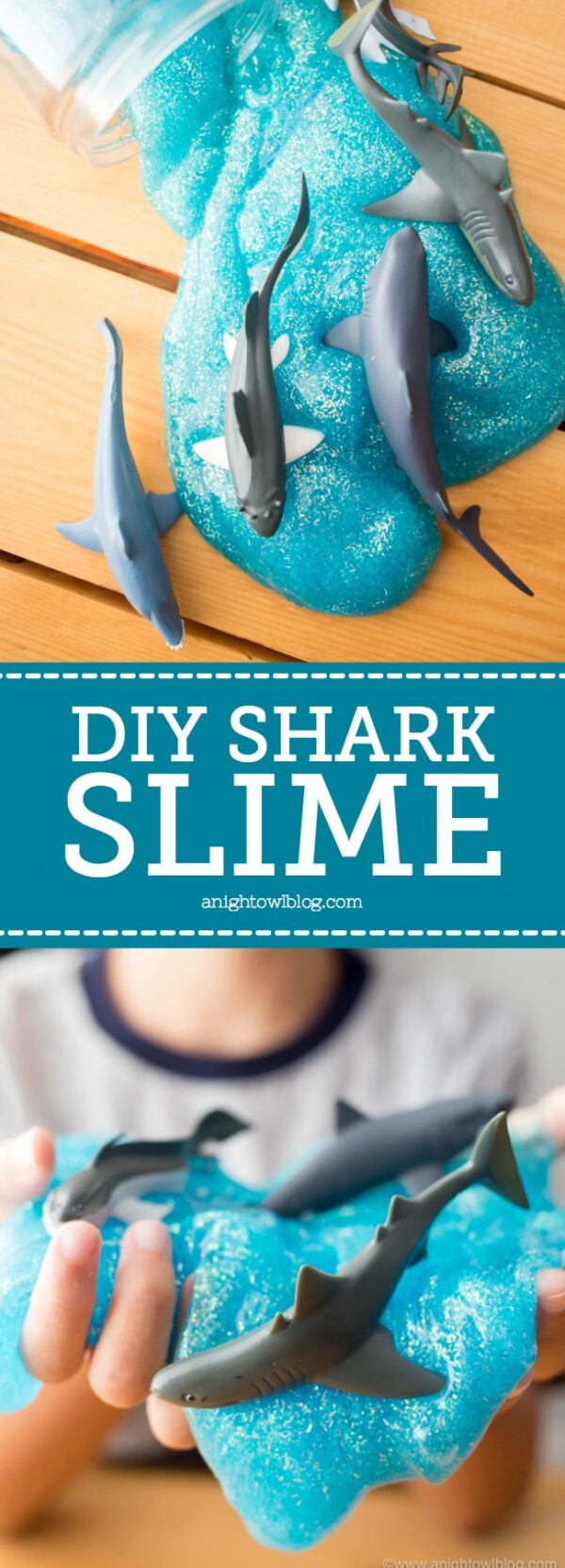 DIY Shark Slime - A Night Owl Blog