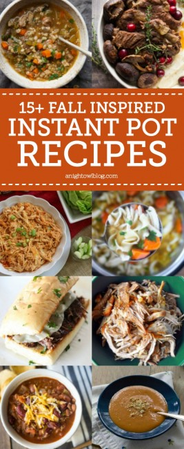 15+ Fall Inspired Instant Pot Recipes - A Night Owl Blog