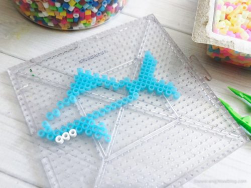 Shark Perler Bead Pattern | Shark Keychains - A Night Owl Blog