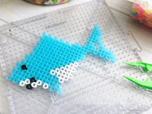 Shark Perler Bead Pattern | Shark Keychains - A Night Owl Blog