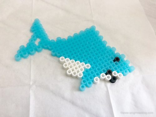 Shark Perler Bead Pattern | Shark Keychains - A Night Owl Blog