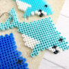 Shark Perler Bead Pattern | Shark Keychains - A Night Owl Blog