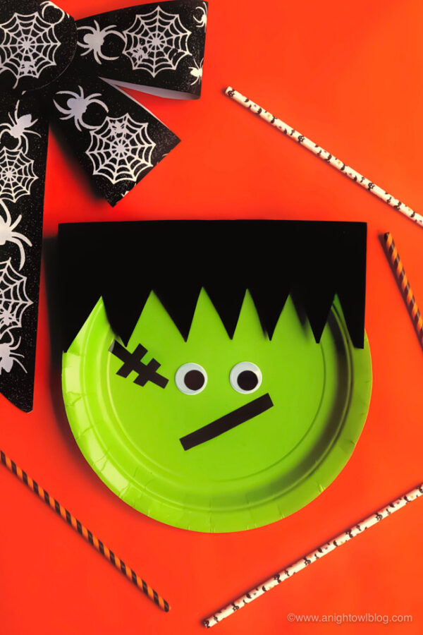 Frankenstein Paper Plate Craft - A Night Owl Blog