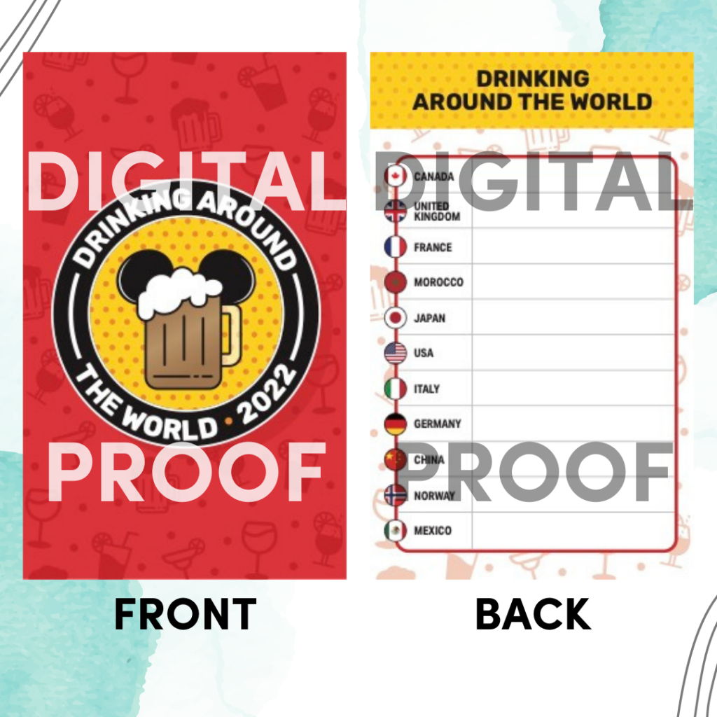 Drink Around the World Passport, Printable Epcot Drink Passport – 2022 ...