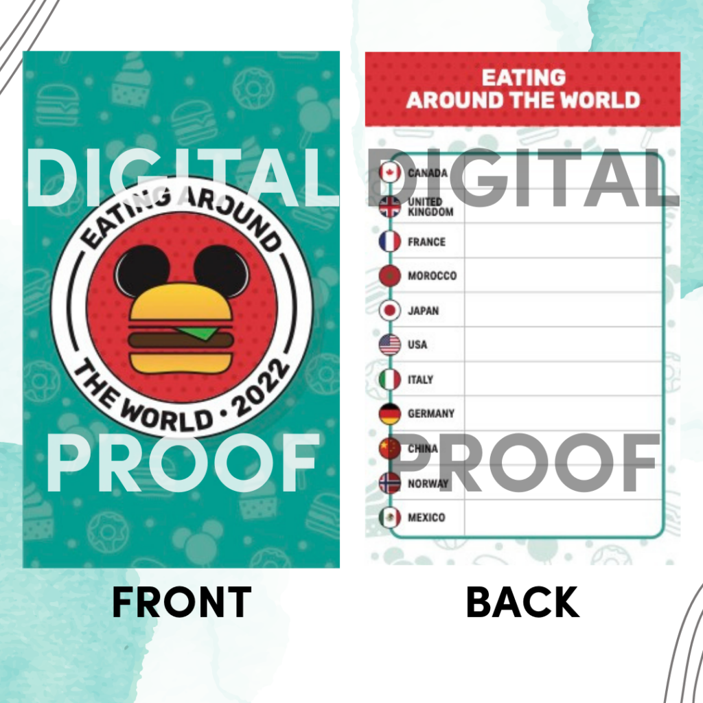 Eat Around the World Passport, Printable Epcot Food Passport – 2022 ...